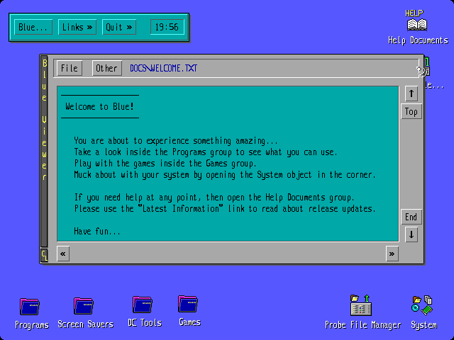 Blue OS DOS GUI