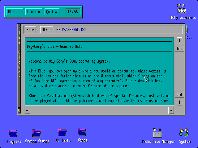 Blue OS DOS GUI