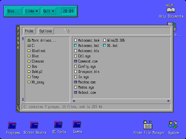 Blue OS DOS GUI