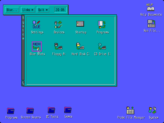 Blue OS DOS GUI